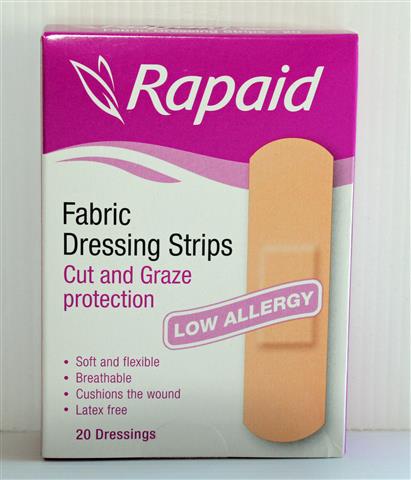 Rapaid Allergy Free Fabric Bandaids Pkt 20 - OnSafe
